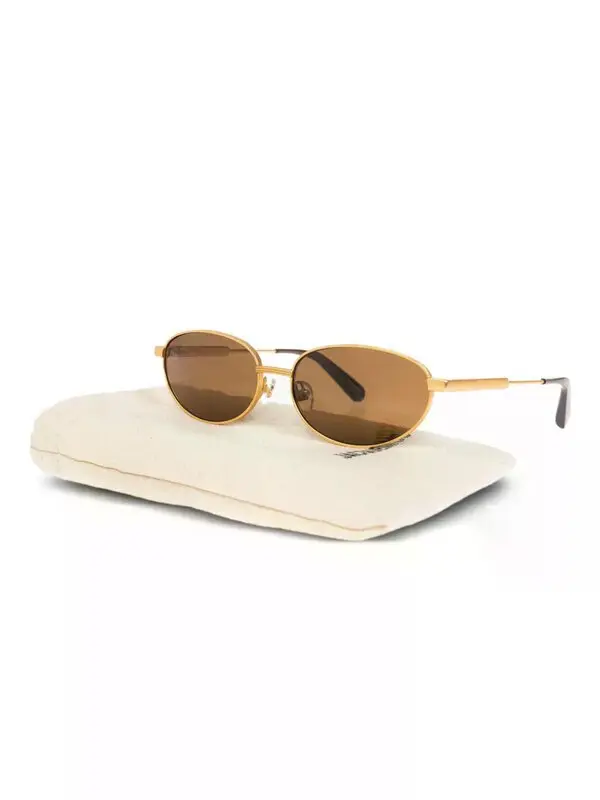 Jacquemus Logo-print Sunglasses - Gold