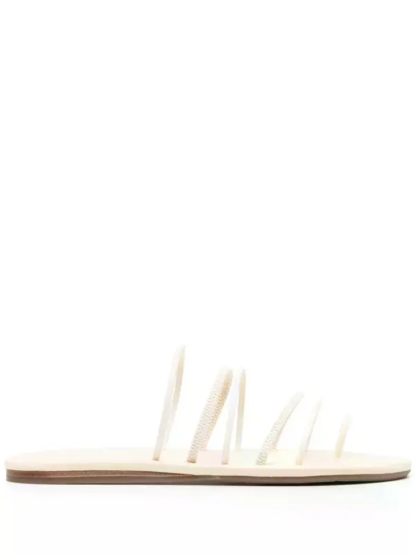 ANCIENT GREEK SANDALS Imathio Leather Flat Sandals - Neutrals