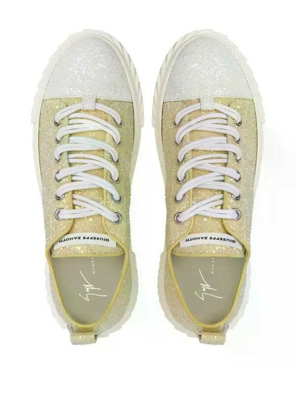 GIUSEPPE ZANOTTI Blabber Glitter Sneakers - Yellow