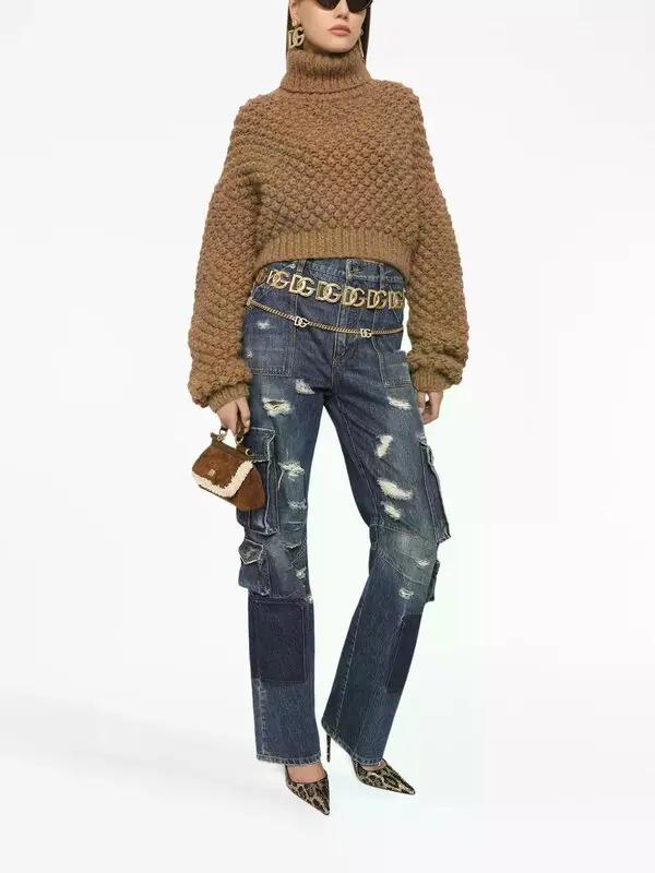 Dolce & Gabbana Roll-neck Cropped Jumper