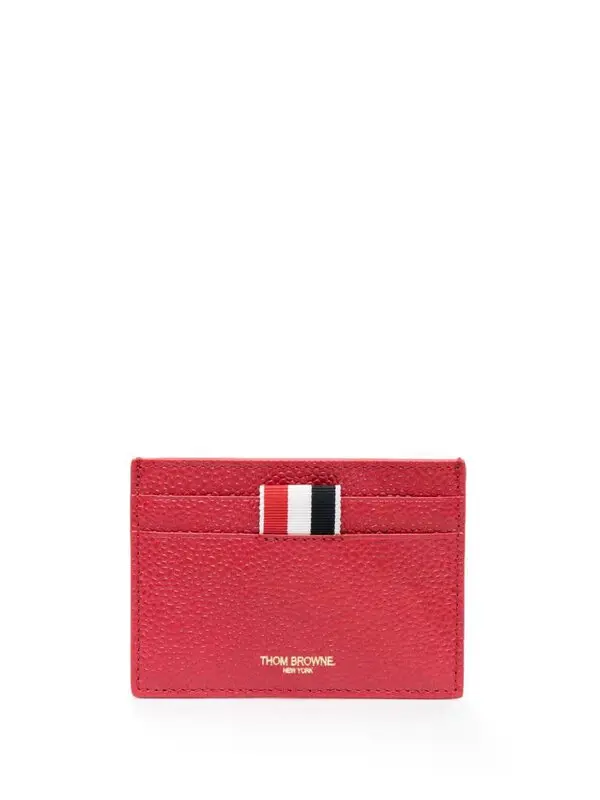 Thom Browne Anchor-embroidered Leather Cardholder