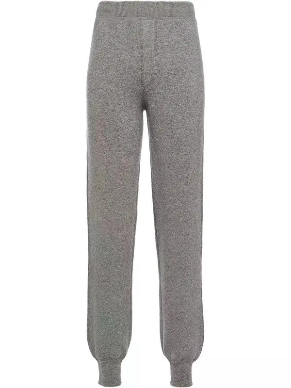 Prada Tapered Fleece Trousers - Grey
