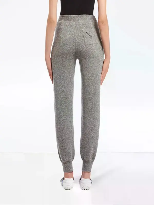 Prada Tapered Fleece Trousers - Grey
