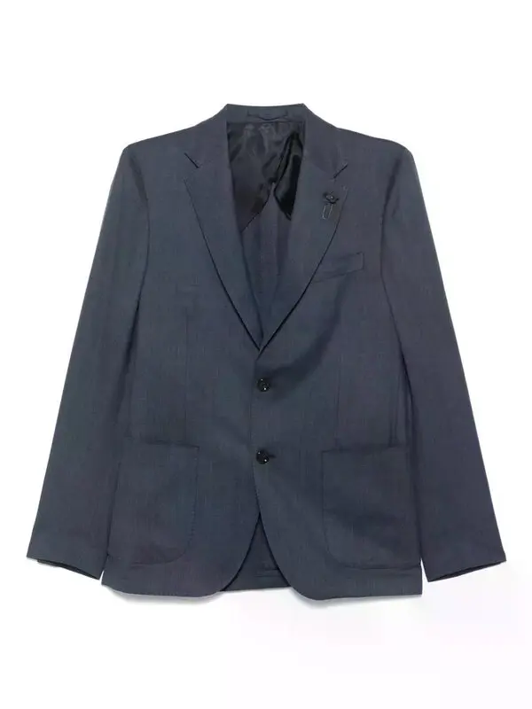 LARDINI Single-breasted Blazer - Blue