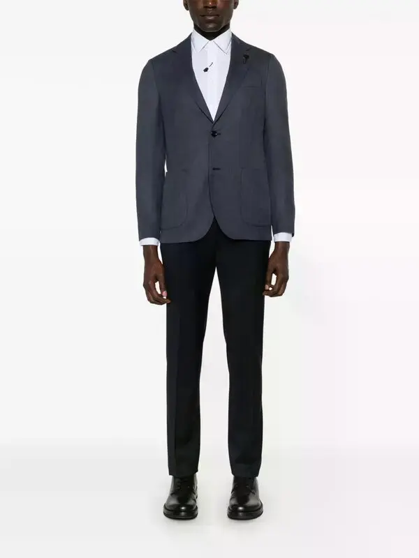 LARDINI Single-breasted Blazer - Blue