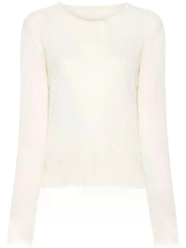 UMA WANG Distressed-effect Jumper - Neutrals