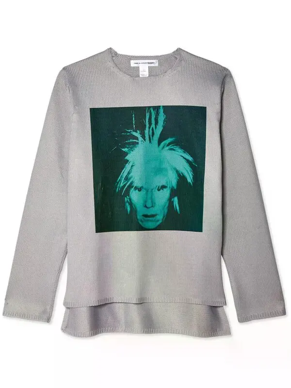 Comme Des Garçons Graphic-print Layered Jumper