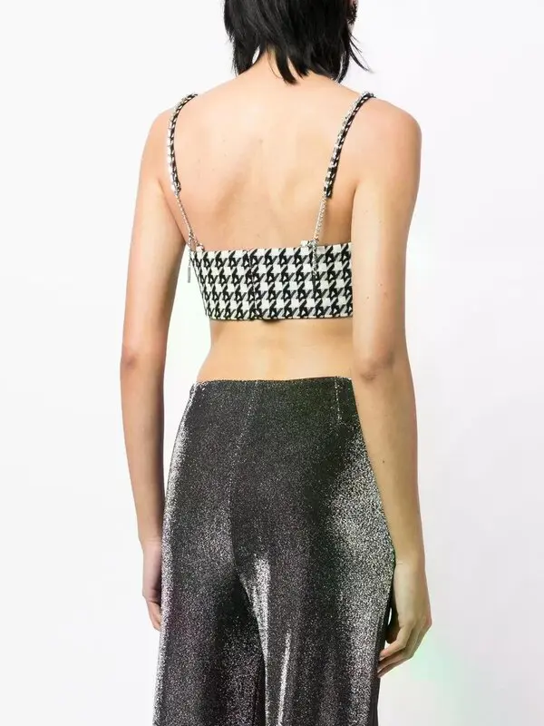 AREA Heart-shape Houndstooth Top