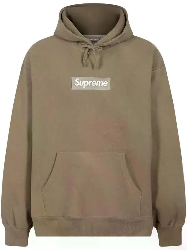 Supreme Box Logo Cotton Hoodie - Neutrals