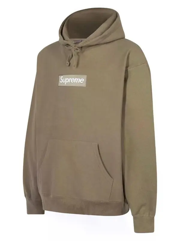 Supreme Box Logo Cotton Hoodie - Neutrals