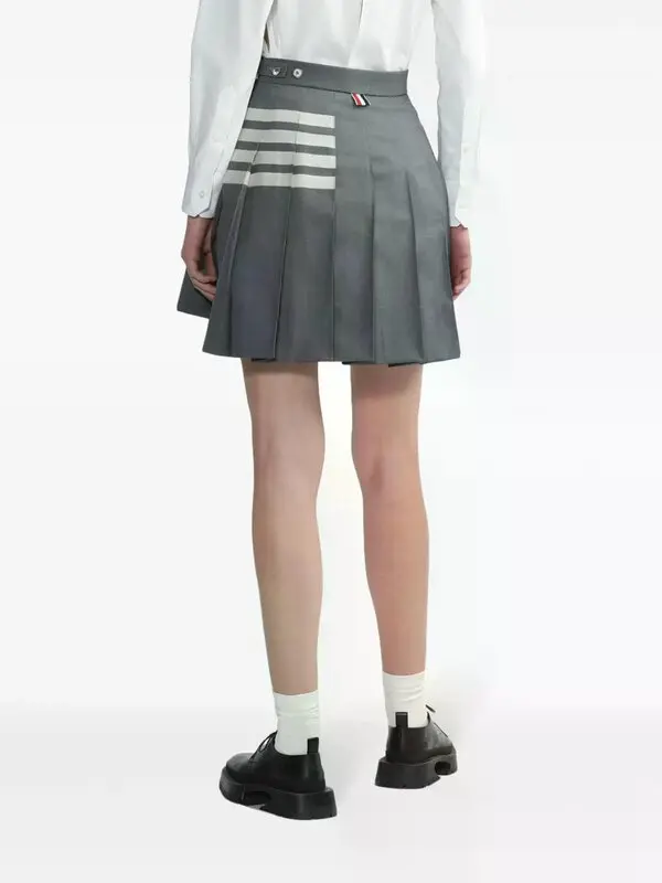 Thom Browne 4-bar Stripe Pleated Mini Skirt