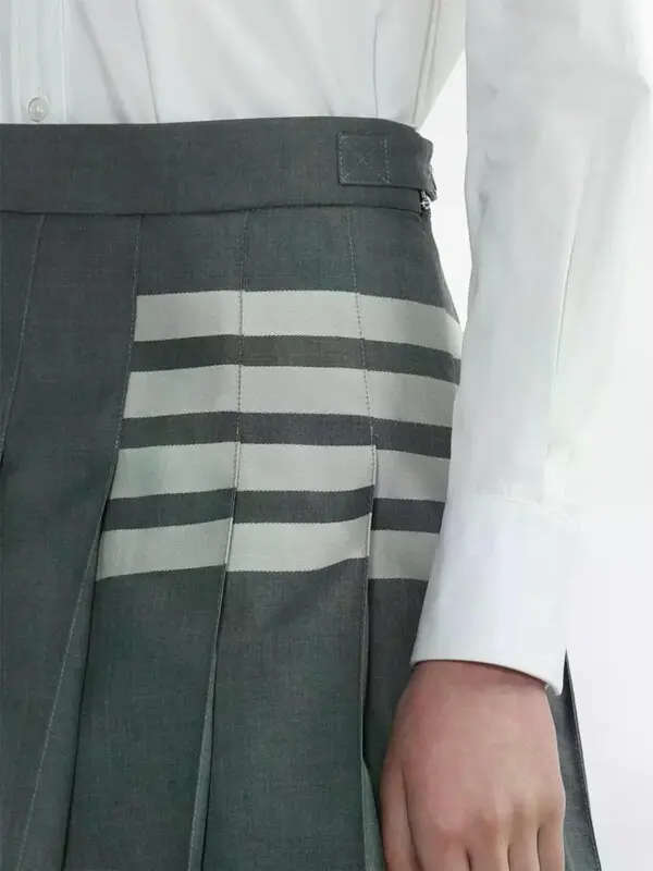 Thom Browne 4-bar Stripe Pleated Mini Skirt