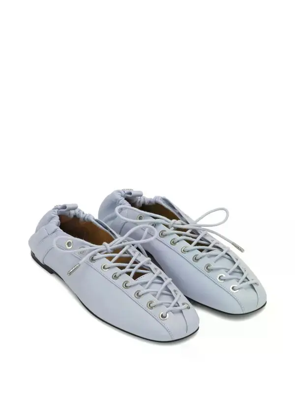 GANNI Lace-up Ballet Flats - Blue