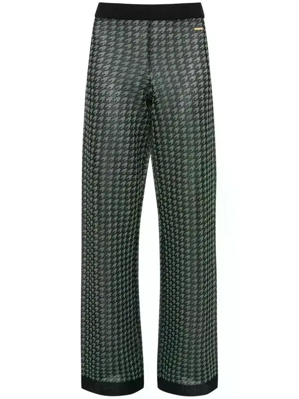 JW Anderson Houndstooth Logo Plaque Flared Trousers