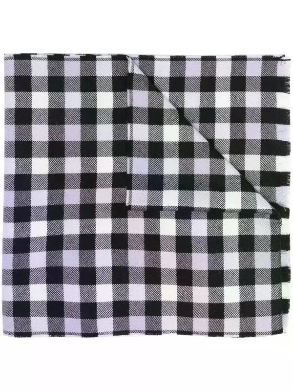 Woolrich Buffalo Gingham-print Scarf - Purple
