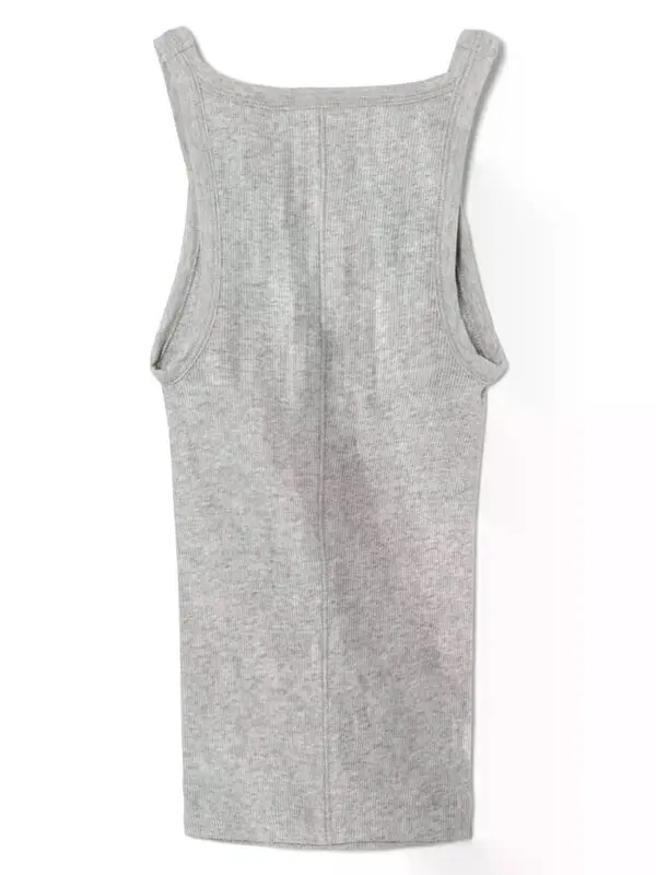 RE/DONE Ribbed Knit Tank Top - Grey