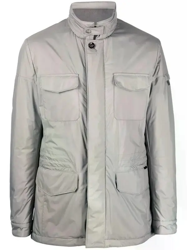 MOORER Long-sleeve Padded Jacket - Grey