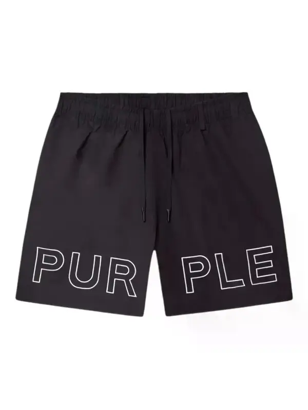 PURPLE BRAND Logo-print Bermuda Shorts