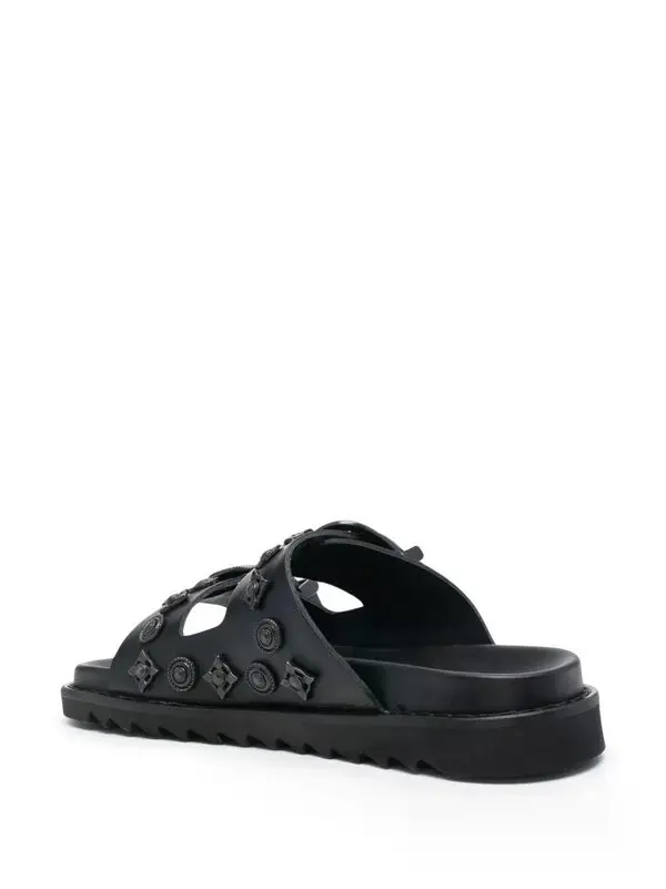 Toga Stud-embellished Leather Slides