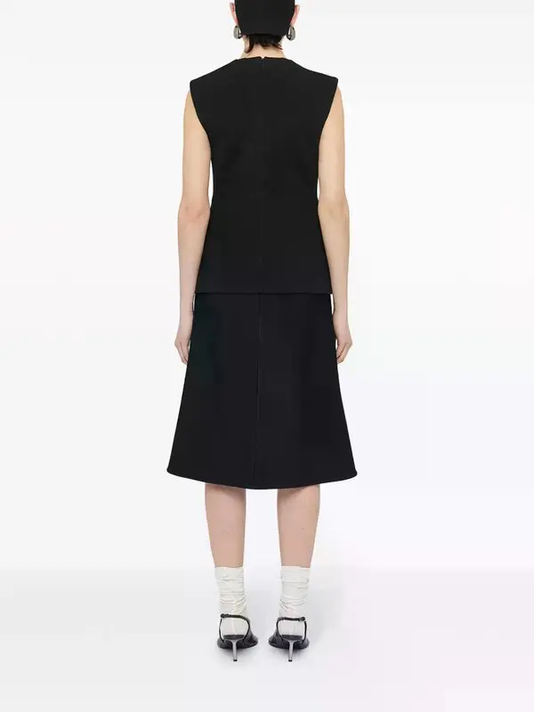 JIL SANDER Pleat-detailing Sleeveless Top