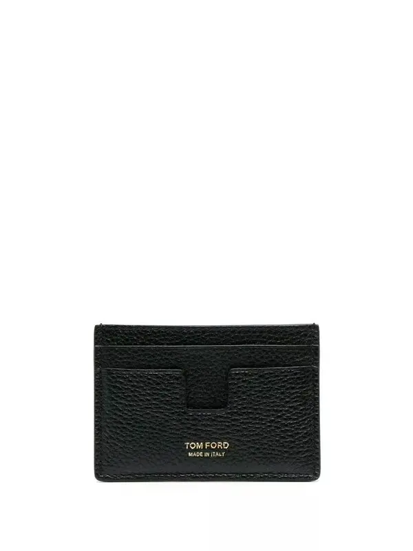 TOM FORD Logo-print Leather Card Holder - Black