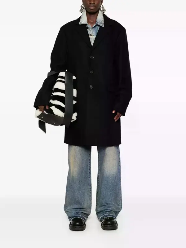 Dsquared2 Single-breasted Virgin Wool Blend Coat