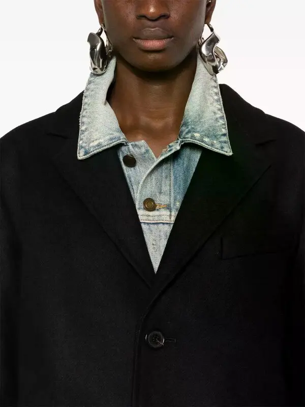 Dsquared2 Single-breasted Virgin Wool Blend Coat