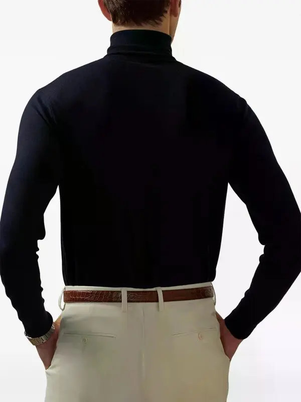 Ralph Lauren Purple Label Roll-neck Cashmere Pullover - Blue