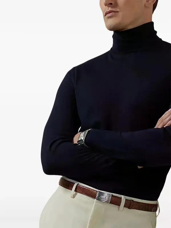 Ralph Lauren Purple Label Roll-neck Cashmere Pullover - Blue
