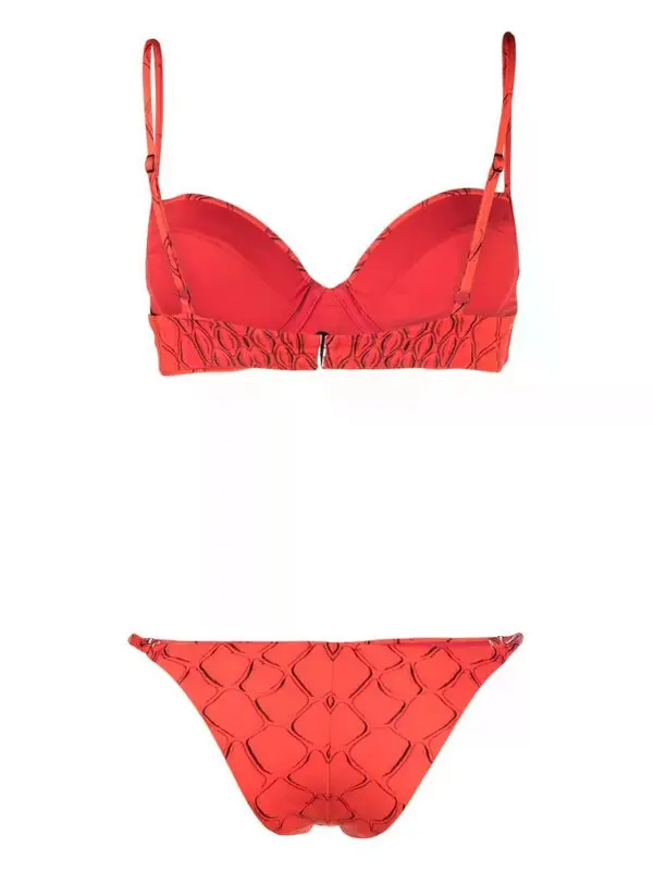 NOIRE SWIMWEAR Abstract-print Bikini Set
