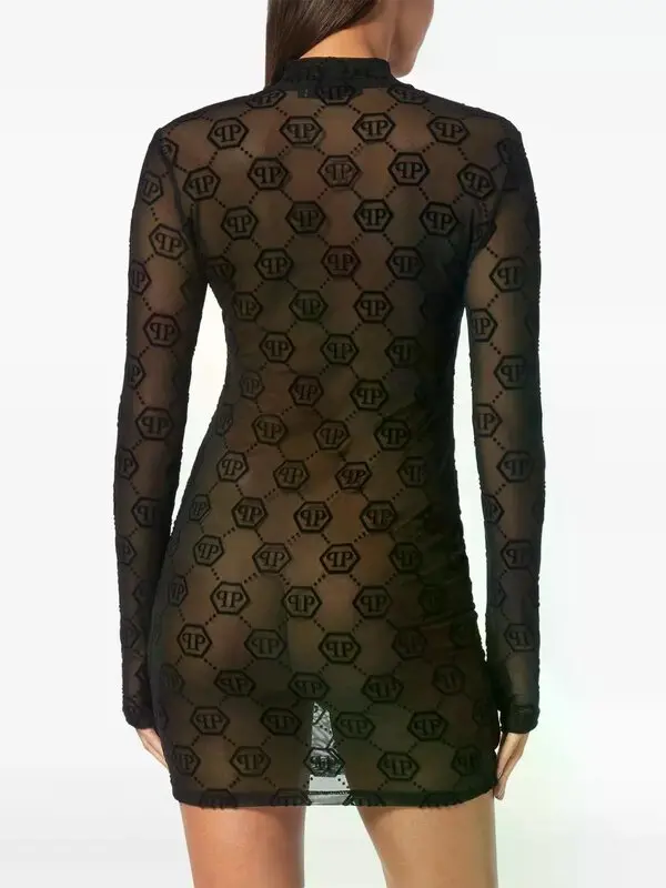 Philipp Plein Monogram Tulle Dress