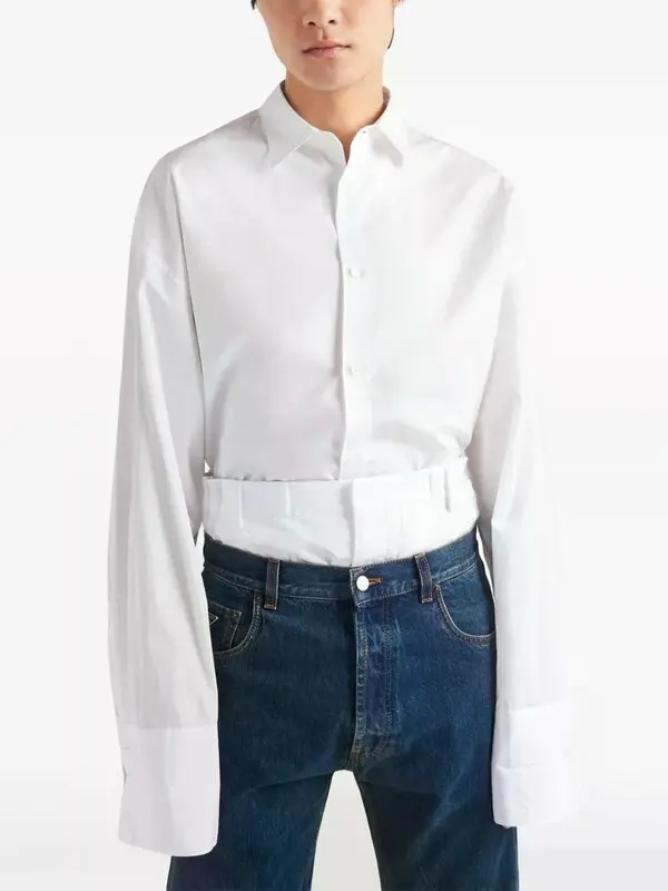 Prada Triangle-logo Cotton Shirt