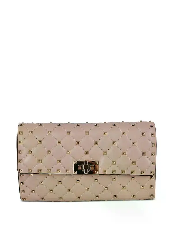Valentino Garavani Rockstud Spike Quilted Lambskin Nappa Crossbody Bag - Neutrals