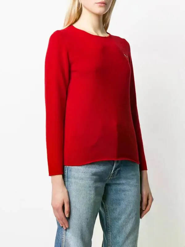 Play Comme Des Garcon Heart Appliqué Sweater - Red