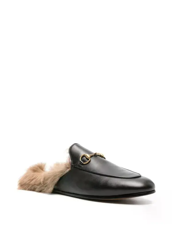 Gucci Princetown Shearling Mules