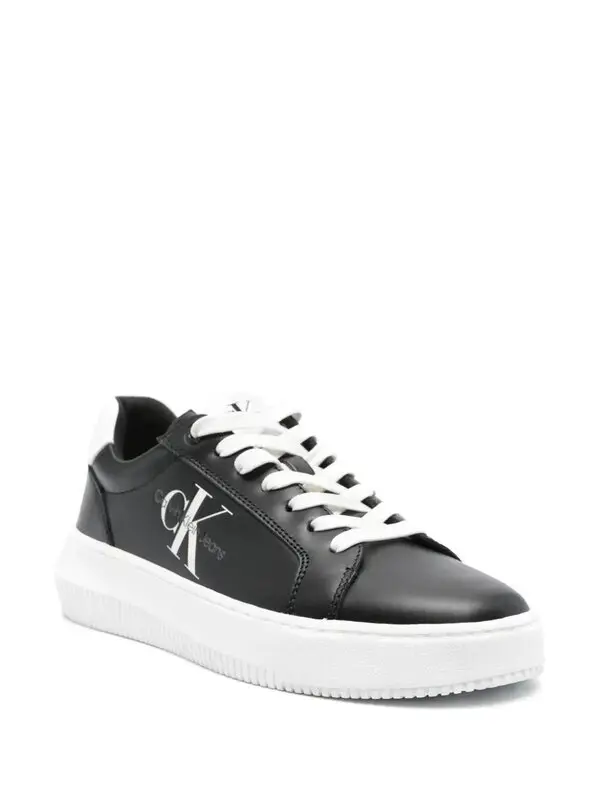 Calvin Klein Logo-print Leather Sneakers