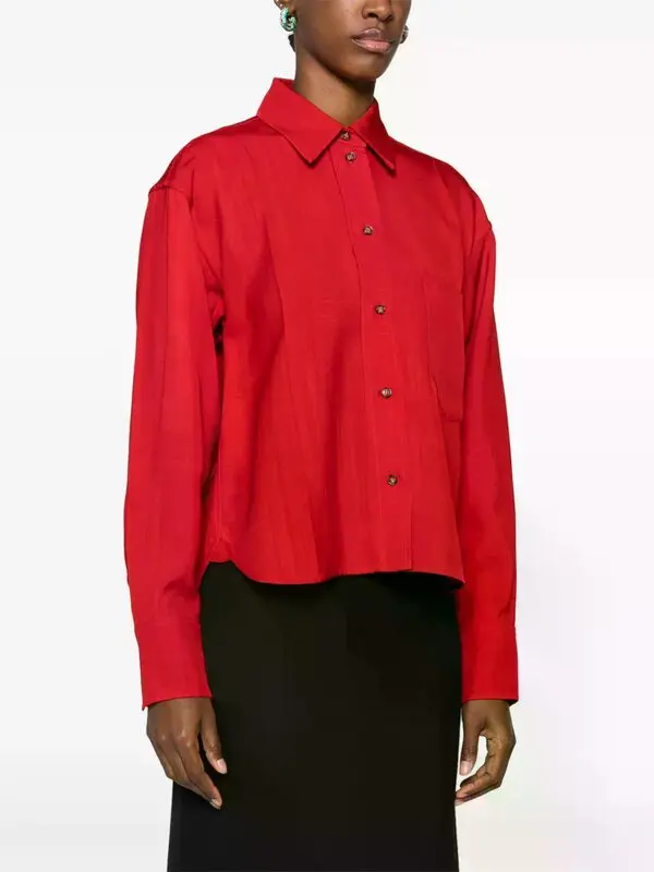 Victoria Beckham Spread-collar Textured Shirt