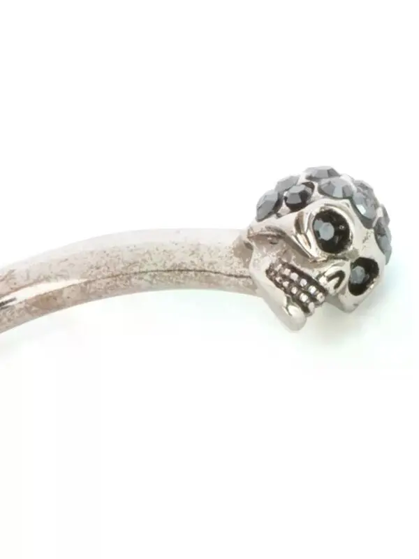 Alexander McQueen Jewelled Twin Skull Bangle