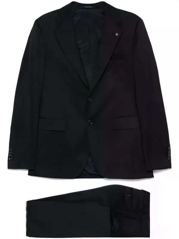 Tagliatore Brooch-detail Suit - Blue