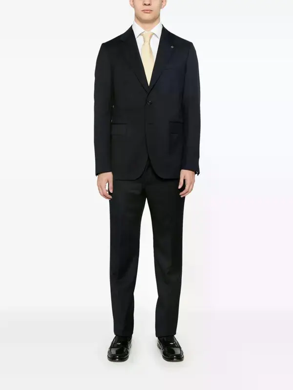 Tagliatore Brooch-detail Suit - Blue