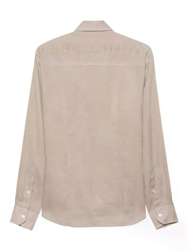 ORIAN Long-sleeve Linen Shirt - Neutrals