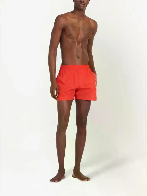 Balmain Metallic-logo Swim Shorts