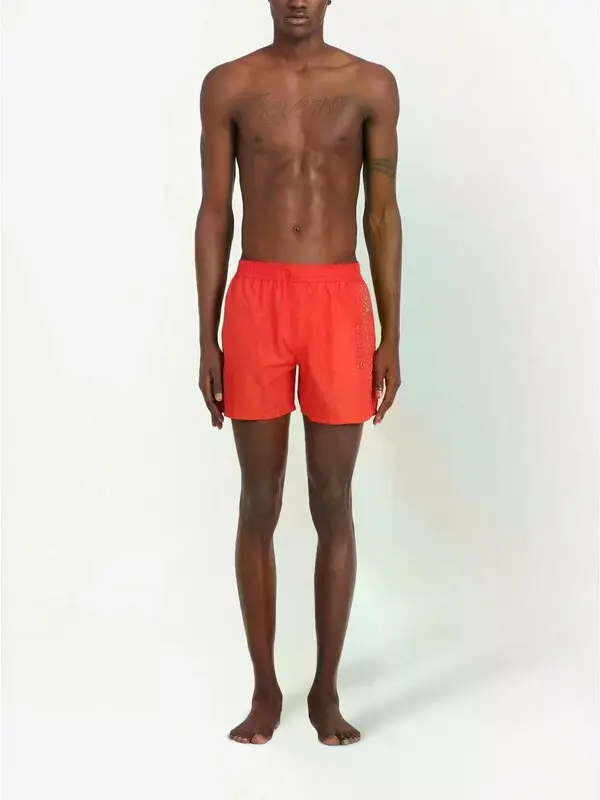 Balmain Metallic-logo Swim Shorts