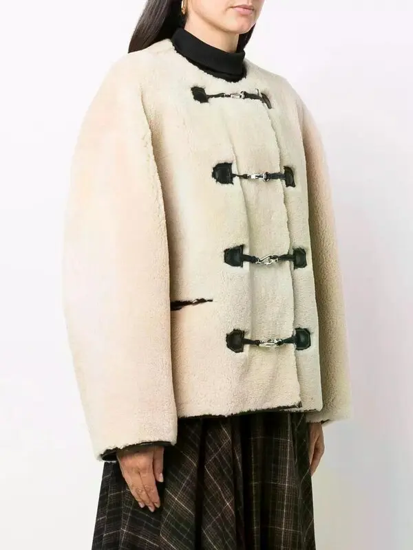 TOTEME Teddy Shearling Jacket - Neutrals
