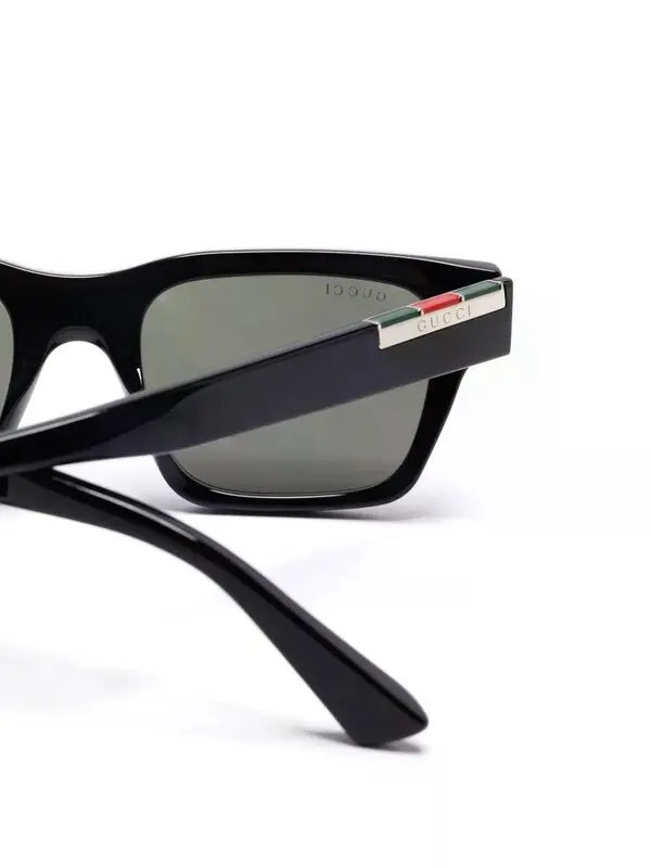 Gucci Rectangular-frame Sunglasses - Black