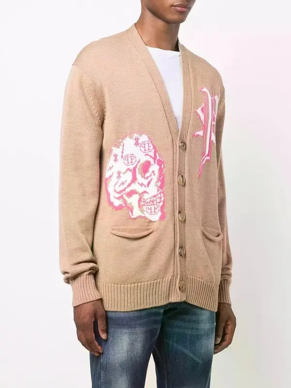 Philipp Plein Merino Wool Cardigan
