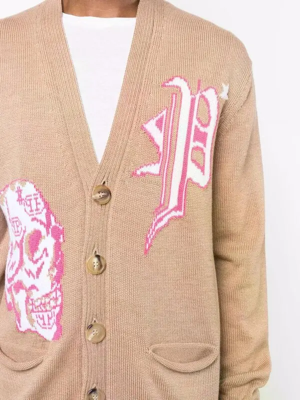 Philipp Plein Merino Wool Cardigan