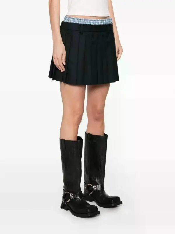 Miu Miu Pleated Mini Skirt - Blue
