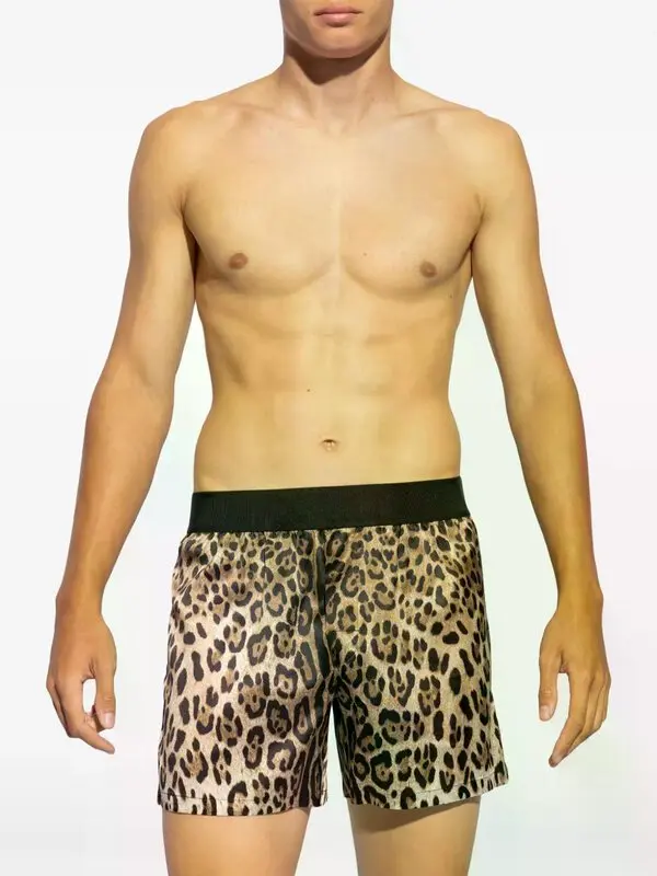 Dolce & Gabbana Leopard-print Silk Boxers