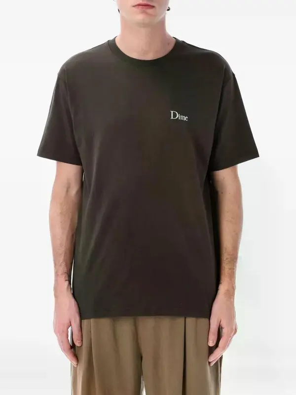 DIME Logo-embroidered T-shirt